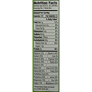 Orgain Organic Kids Protein Nutritional Shake, Chocolate - Great for Breakfast & Snacks, 21 Vitamins & Minerals, 10 Fruits & Vegetables, Gluten Free, Soy Free, 8.25 oz, 12 Count (Packaging May Vary)