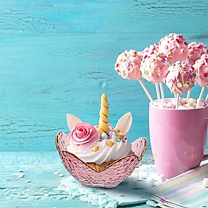 BESPORTBLE Crystal Glass Fruit Bowl Lotus Flower Shaped Crystal Clear Salad Bowl Round Serving Bowl Candy Bowls Dish Dessert Bowl Fruit Plate for Home Party Tableware Purple