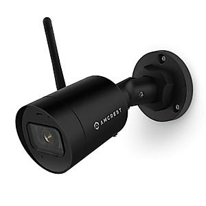 Amcrest SmartHome 4MP Outdoor WiFi Camera Bullet 4MP Outdoor Security Camera, 98ft Night Vision, Built-in Mic, 101° FOV, 2.8mm Lens, MicroSD Storage, ASH42-B-V2 (Black) (Renewed)