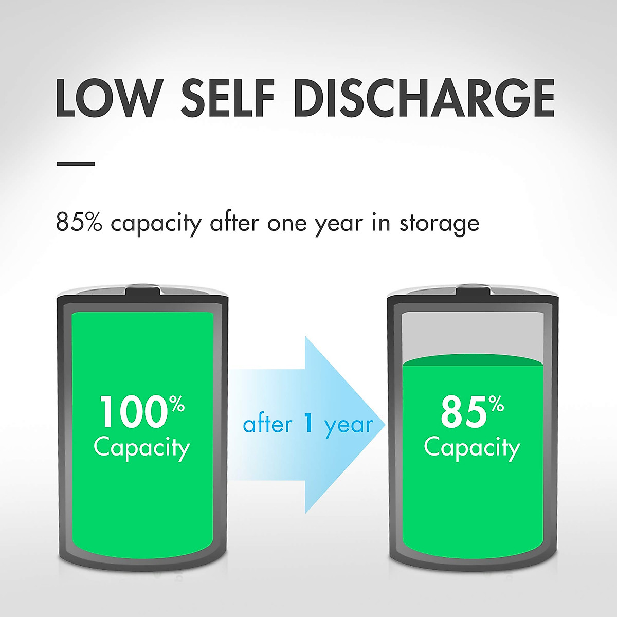 Tenergy Centura AAA NIMH Rechargeable Battery, 800mAh Low Self-Discharge Triple A Battery, 12 Pack