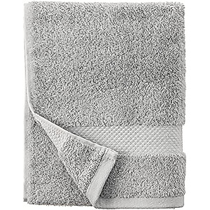 Amazon Aware 100% Organic Cotton Plush Bath Towels - Bath Towels, 4-Pack, Light Gray