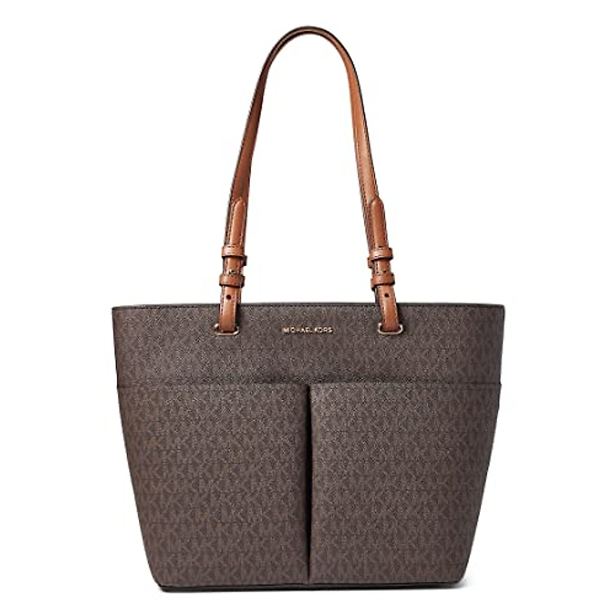 Michael Kors Bedford Medium Top Zip Pocket Tote Brown/Acorn One Size
