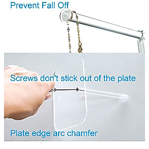 lengnoyp Premium Jewelry Stand , Solid Clear 2-Tier Acrylic Jewelry Organizer Stand & Bracelet holder Stand for Necklace Display, Ring & Watch Display