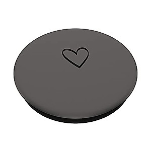 Gray Simple Minimalist Heart PopSockets Swappable PopGrip