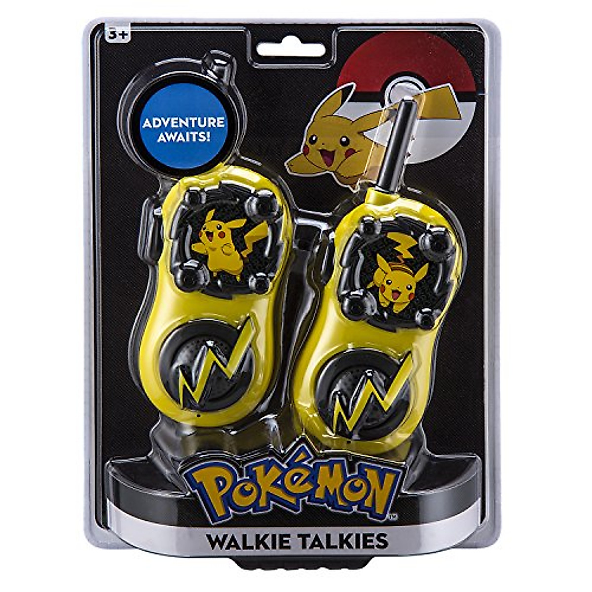 eKids Pokemon Walkie Talkies Pikachu Toys FRS Walkie Talkies for Kids Long Range Static Free Easy to Use For Indoor and Outdoor Games