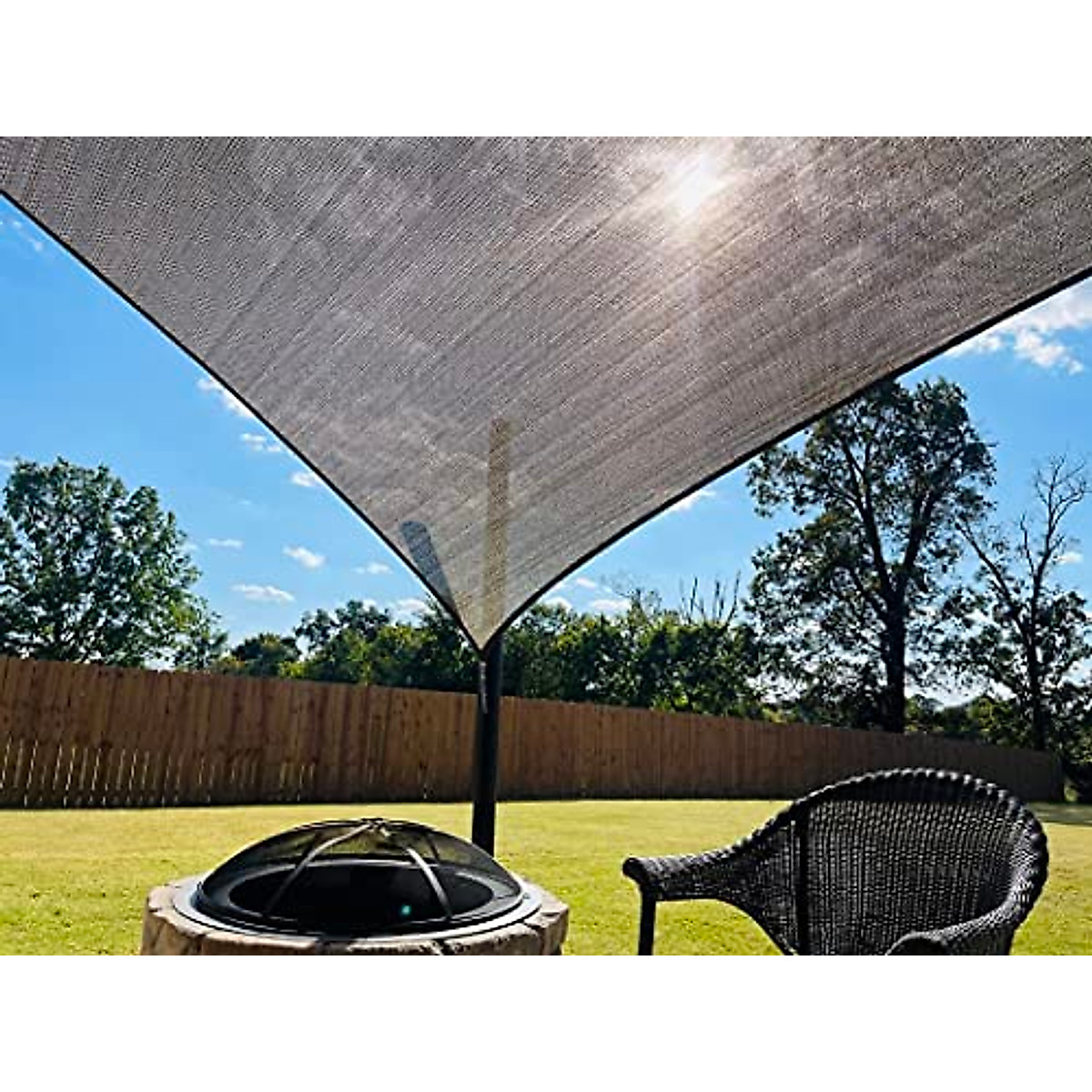 Abrotain Outdoor Shade Sail Shade Cloth Privacy Screen 6'6"x9'9" Pergola Shade Cover Garden Patio Shade Fabric Sunshade Mesh Shade Sail Blinds with Grommets for Patio Pergola Backyard Gazebo Cover