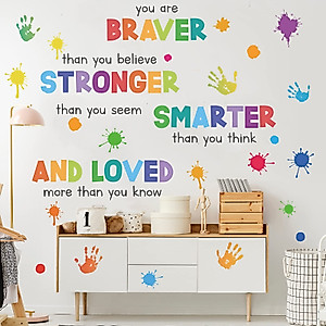 Colorful Inspirational Wall Decals for Kids Bedroom - Motvational Phrase Children DIY Wall Art Stickers for Classroom, Nursery, Playroom - Removable Positive Sayings Lettering Decor