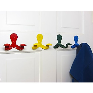 SmartHook ColorZ Garment Friendly Double Coat Hook (2 Pack, Sunburst Yellow)