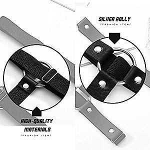 GEMILY Leather Leg Harness Black Goth Punk Thigh Chains Rave Accessories Party Thigh Holster Strap Leg Chain Body Chains for Women and Girls (1)