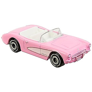 Mattel Hot Wheels Barbie The Movie Barbie 1956 Corvette Car Collectors Item with Movie Themed Packaging for Kids and Adults, Die-Cast Pink