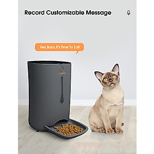 WOPET Automatic Dog Feeder,7L Pet Food Dispenser for Cats and Dogs,Automatic Cat Feeders with Protion Control,Voice Recorder&Programmable Timer for up to 5 Meals Per Day