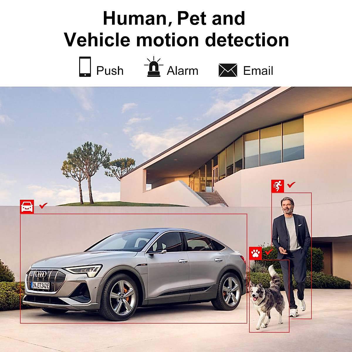 Anpviz 5MP POE Camera with Human & Motion Detection, IP Camera for Indoor Outdoor, Turret Camera Built-in Audio/Mic, 100ft IR Night Vision Security Camera, IP66 Waterproof, NDAA Compliant (U Series)