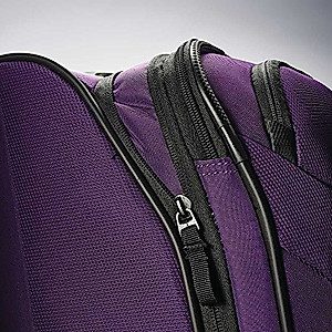 American Tourister Zoom Softside Luggage with Spinner Wheels, Purple, Checked-Medium 25-Inch