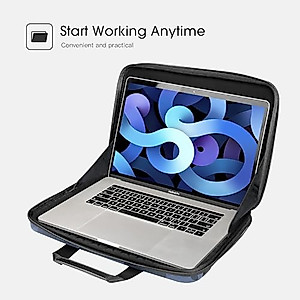 Smatree 16 inch Anti-Shock Laptop Handbag Compatible with 16 inch MacBook Pro 2024 M4/2023 M3/2021/2019,ROG Zephyrus G15/M16 Gaming Laptop,ROG Strix G16/SCAR 16 2023/2024,TUF A16 2024/2023,Navy Blue