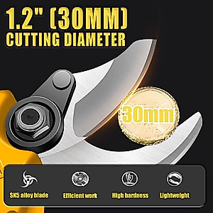 Electric Pruning Shears for Dewalt 20V Battery - PEDONY 1.2 Inch (30mm) Cutting Diameter Cordless Electric Pruners for Tree Branch, Replacement Blade Set (Tool Only)