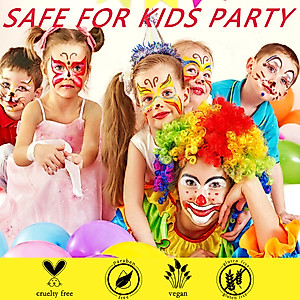 Wismee Clown Makeup Black White Red Cream Face Body Paint Clown Joker Zombie Vampire Skeleton Halloween Costume Fantasy Makeup Fancy Dress Up Cosmetics Set Oil Painting Art (White Red Black)