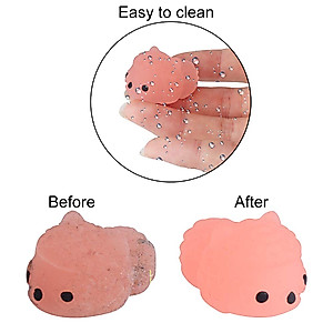 Outee 30 Pcs Mochi Animals Toys Glow in The Dark Mochi Toys Mini Stress Relief Toys Mochi Cat Relief Stress Toys Easter Gifts