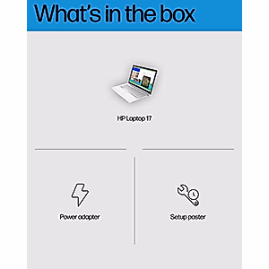 HP 17" Laptop, Intel Pentium Silver N5030 Processor, Intel UHD Graphics 605, 4 GB RAM, 256 SSD, Windows 11 Home in S Mode (17-cn0030nr, Natural Silver)