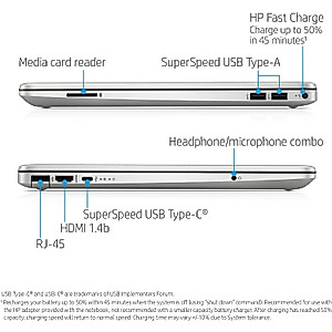 HP 15.6", Core i3-1010, 4GB SDRAM, 128GB SSD, Natural Silver, Windows 10, 15-DW1024