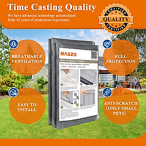 2PACK MAGZO Window Screen and Screen Door Replacement Mesh, 48" W x 99" L, Upgraded Polyester, Net Netting Curtain Wire Repair for Camper/Sliding Glass/Patio/French/Balcony/Back Windows Doors, Grey