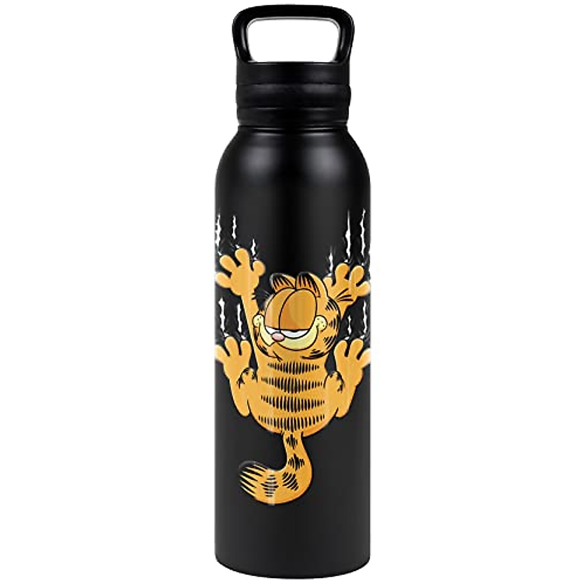 Garfield OFFICIAL Hang In There 24 oz Insulated Canteen Water Bottle, Leak Resistant, Vacuum Insulated Stainless Steel with Loop Cap