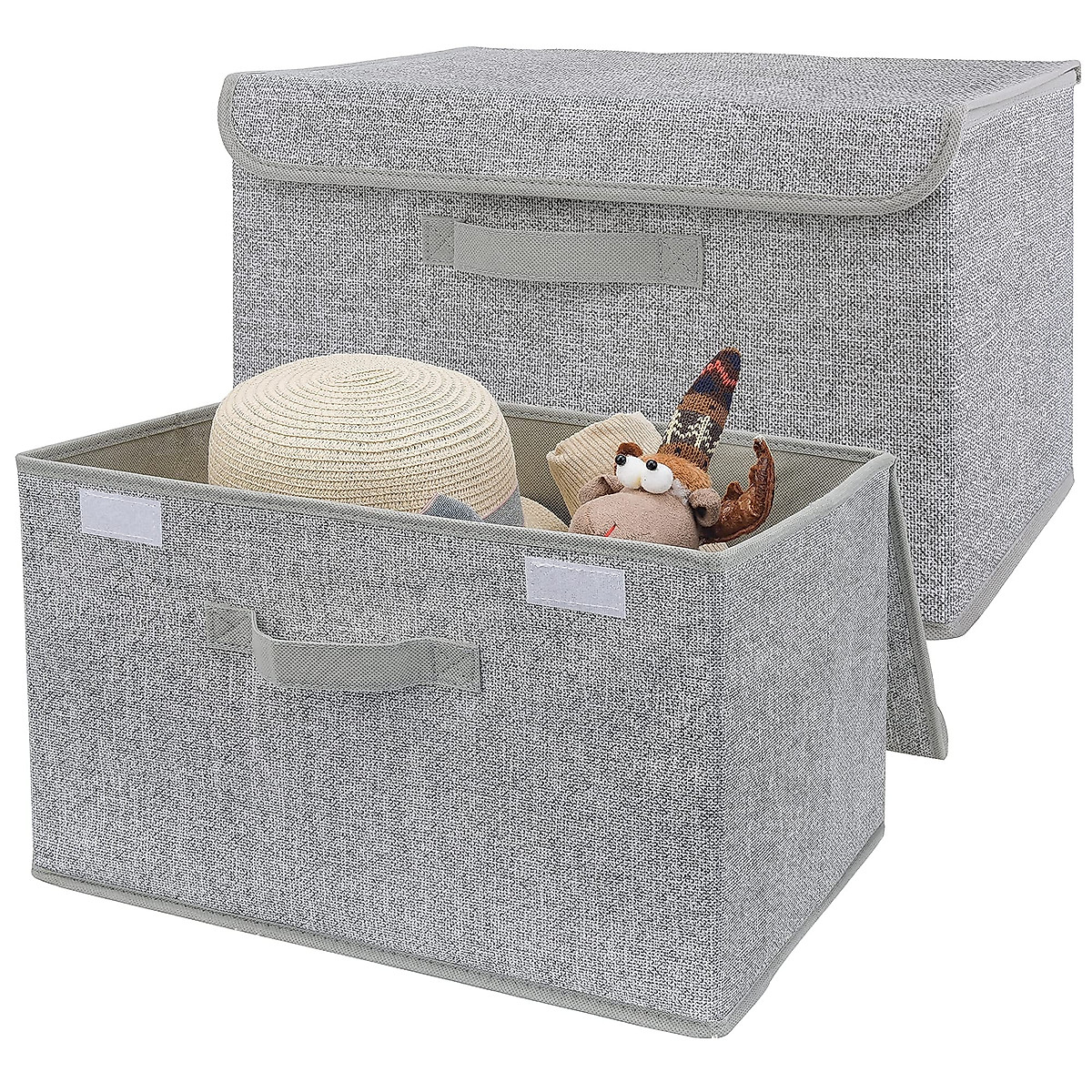 GRANNY SAYS Bundle of 2-Pack Large Storage Bins with Lids & 2-Pack Socks Storage Organizers