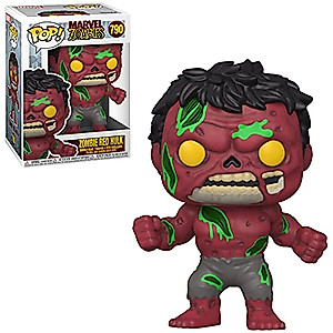 POP Marvel Zombies Zombie Red Hulk Funko Pop Vinyl Figure Bundled with Compatible Pop Box Protector Case Multicolored 3.75 inches