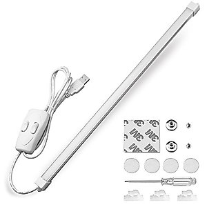 Qooltek Portable USB 60LED 7W Reading Strips Craft Light Eye-Care LED Desk Reading Lamp with Cool and Warm White Color Light Great for Craft Table, Pianos, Reading, Work Tables,DJ's, Music Stands