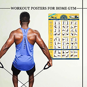 Full Body Vibration Poster Whole Body Vibration Plate Exercise Chart Workout Poster for Vibration Plate Exercise Machine