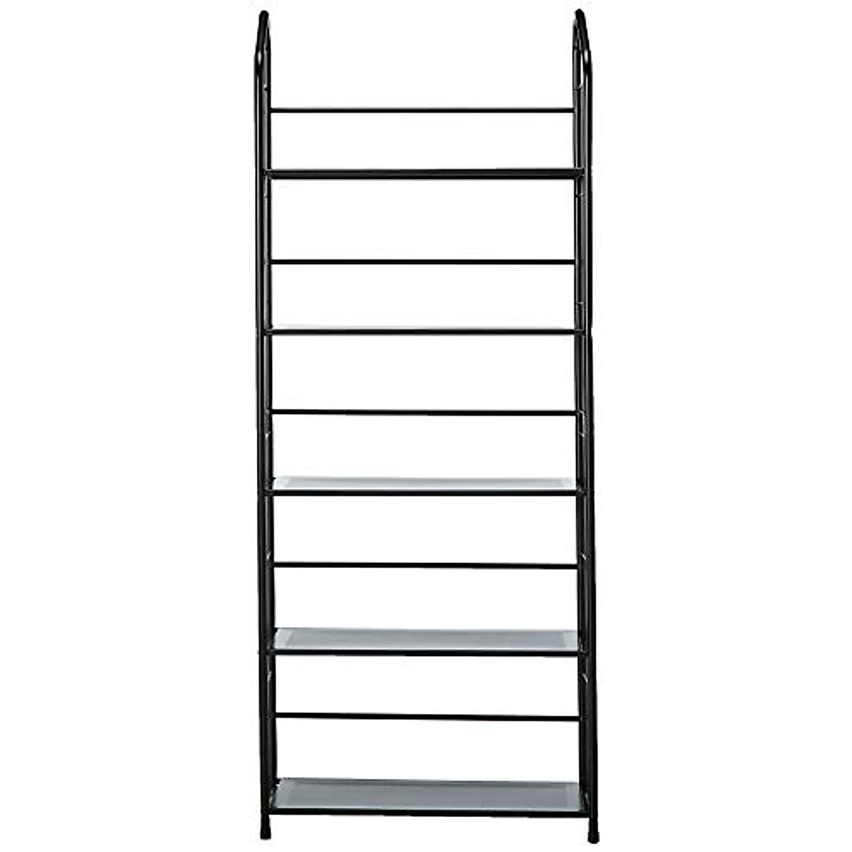 Unbrand Black 5 Tier Metal Bookshelf Rack,
