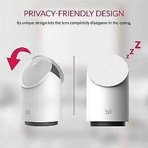 YI Pet Security Camera 1pc, 1080p 360-degree Pan-Tilt Smart Indoor IP Cam with Night Vision, 2-Way Audio, Motion-Tracking，Human Detection, Phone App, Compatible with Alexa and Google