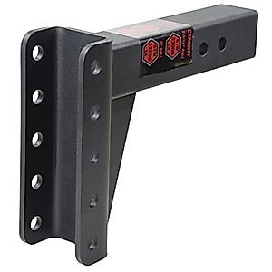 TOPTOW 64381 Adjustable Trailer Tow Hitch with Dual Ball 2" & 2-5/16", 6-1/2" Drop, 2-1/2" Solid Receiver, 22,000lbs Capacity…