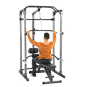 Fitness Reality unisex adult Pull-down Only Lat Pull down Attachment, Chrome, Black, One Size US