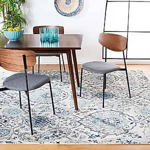 SAFAVIEH Madison Collection 8' x 10' Cream / Light Grey MAD600C Boho Chic Glam Paisley Non-Shedding Living Room Bedroom Dining Home Office Area Rug