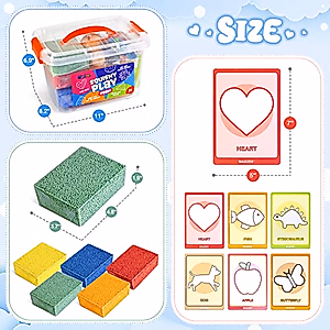 Modeling Clay Foam Beads Play Kit, 5 Blocks of Sensory Toys for Kids Fine Motor Skills Toys, Preschool Educational Learning Toy