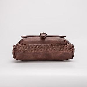 KouLi Buir Crossbody Purses for Women - PU Leather Shoulder Handbags Sling Bag Crossboby Bags Medium Multi Pockets (Dark Brown)