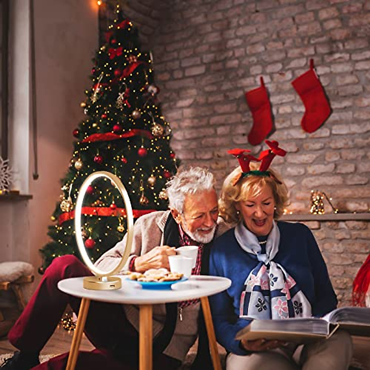 Doraubia Light Therapy Lamp,10000 Lux UV Free Sun Lamp with Touch & Remote Control, Desk Lamp with Stepless Brightness, Timer and 3 Color Temperatures (Gold)