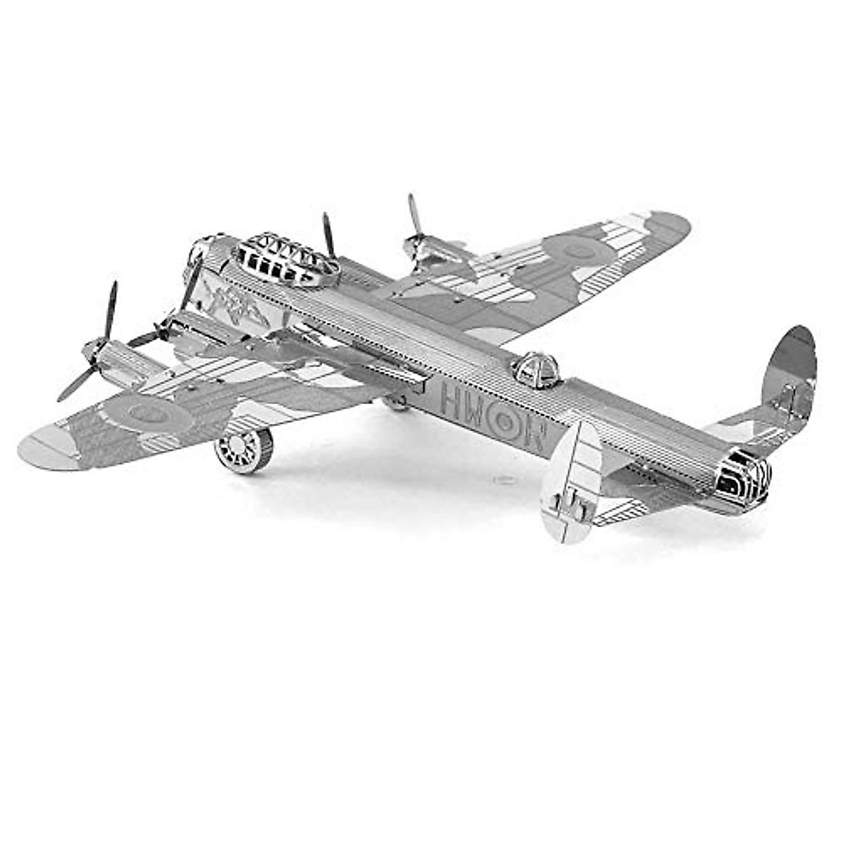 Set of 4 Metal Earth 3D Laser Cut Plane Models: Avro Lancaster Bomber, Mitsubishi Zero, F4U Corsair, P-51 Mustang