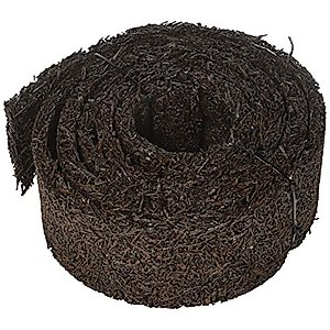 Plow & Hearth 55632 Recycled Rubber Permanent Garden Mulch Border, 120 L x 4.50 W, Black
