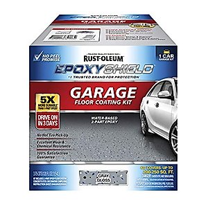 Rust-Oleum 251965 EPOXYSHIELD Garage Floor Coating, 1 Car Kit, Gray