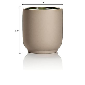 Homecourt Luxury Candle, Neroli Leaf Scent, 60-Hour Burn Time, Soy Wax Blend, Organic Cotton Wick, Reusable Kiln-Fired Ceramic Vessel, 8 Oz