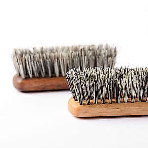 ZilberHaar Vegan Beard Brush - Stiff Bristles - Oiled Walnut and Mexican Tampico bristles - Animal-Free Beard Grooming Product - Made in Germany