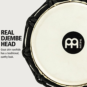 Meinl Percussion African Style Mini Djembe Drum for Room Decoration — NOT Made in China — Hand Painted Mahogany Wood, 2-Year Warranty (HDJ7-XXS)