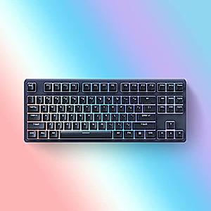 OSALADI RGB Keyboard Mechanical Keyboard Keypad USB Gaming Keyboard 87 Keys Keyboard Combo Cordless Mechanical Keyboard Set for PC Laptop Mechanical Keyboard Mice Mechanical Keyboard