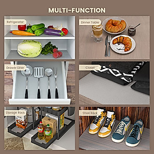 Under Sink Organizers and Storage, 2 Pack Under Cabinet Organizer with 1 Shelf Liner, 8 Hooks, 2 Hanging Cups, Multi-Purpose Slide-Out Storage Baskets Shelf for Bathroom Kitchen Living Room