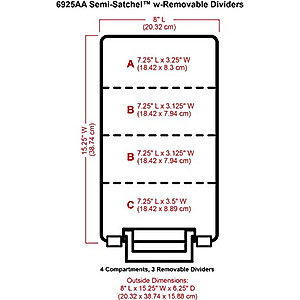ArtBin Art Bin 6925AA Semi Satchel & ArtBin 6934AB Satchel with Marker Tray, Art & Craft Organizer, [1] Plastic Storage Case, Clear, 15.25 x 8 x 6.25, Translucent