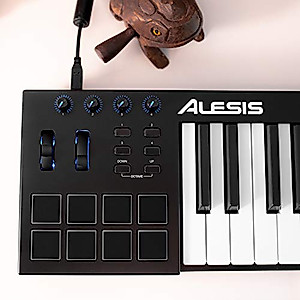 Alesis V49 - 49 Key USB MIDI Keyboard Controller with 8 Backlit Pads, 4 Assignable Knobs and Buttons, Plus a Professional Software Suite Included
