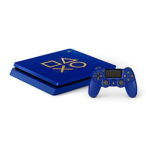 Playstation 4 Slim 1TB SSD Limited Edition Days of Play Blue Console with Controller Bundle Enhanced with Fast Solid State Drive (Renewed)