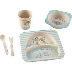 Precious Moments 202415 Let Your Dreams Set Sail Noah’s Ark Bamboo Mealtime Set