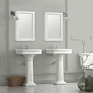 Design House 590505-WHT Concord Medicine Cabinet Durable Assembled Frame Bathroom Wall Cabinet w/Mirrored Door, 16", White